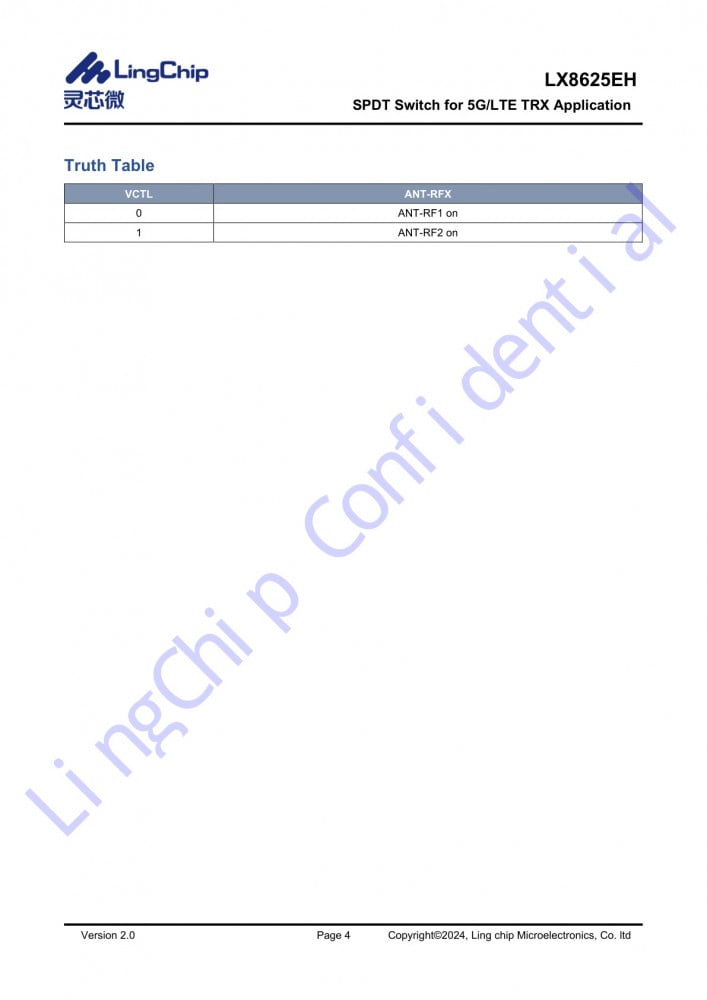 LX8625EH datasheet page 4