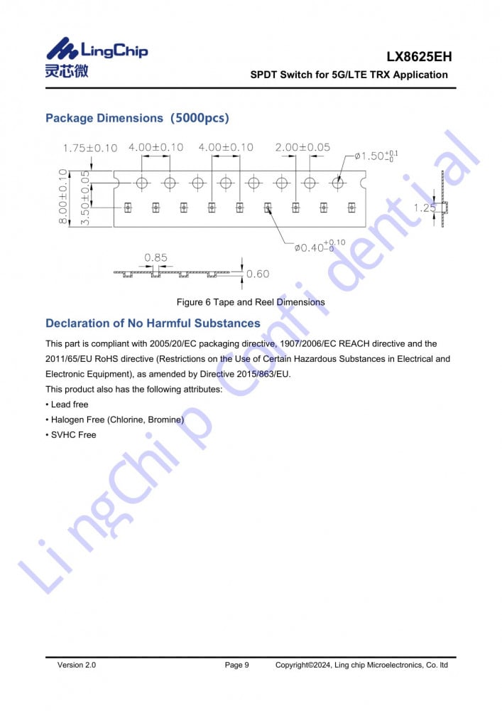LX8625EH datasheet page 9