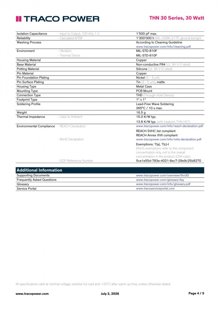 THN 30 series technical document, page 4