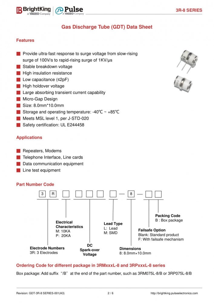 3RM090L-8/B datasheet page 1
