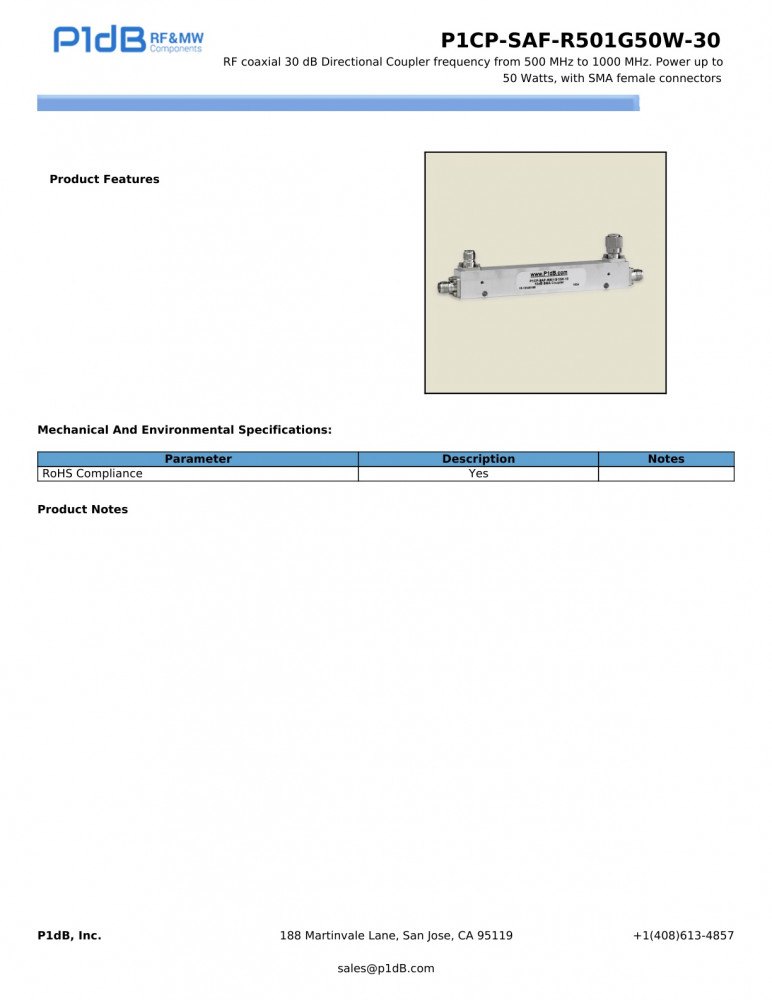 P1CP-SAF-R501G50W-30 product document image