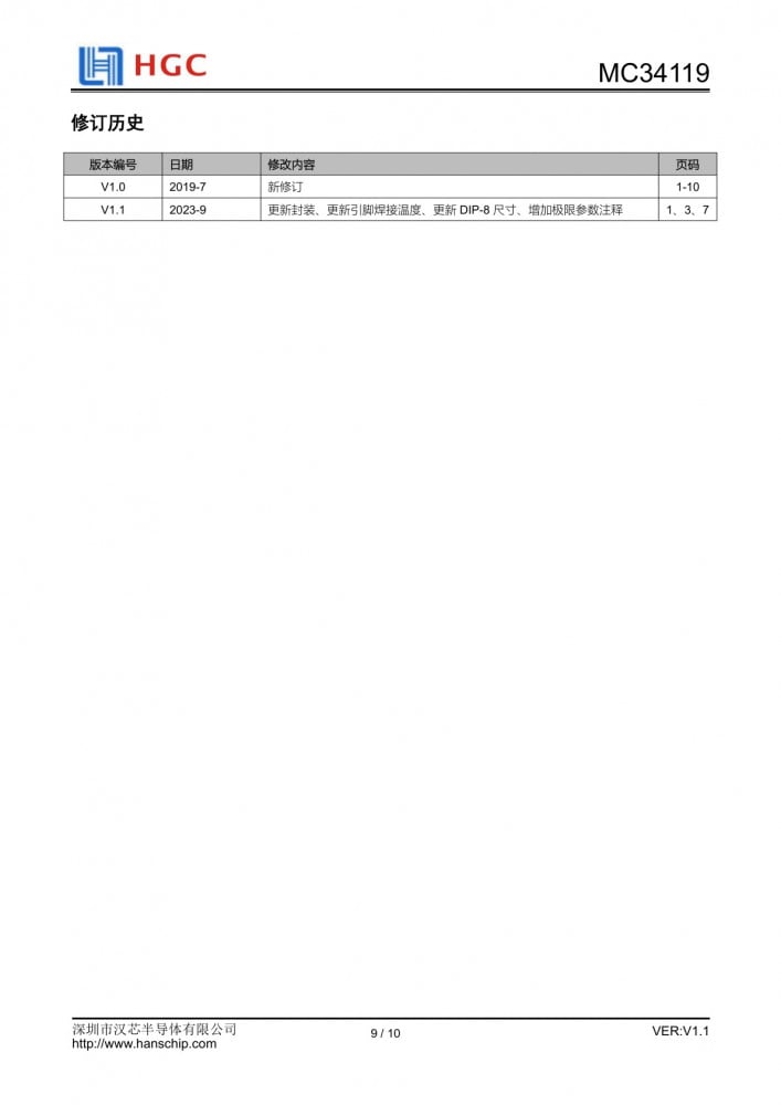 MC34119DRG datasheet page 9