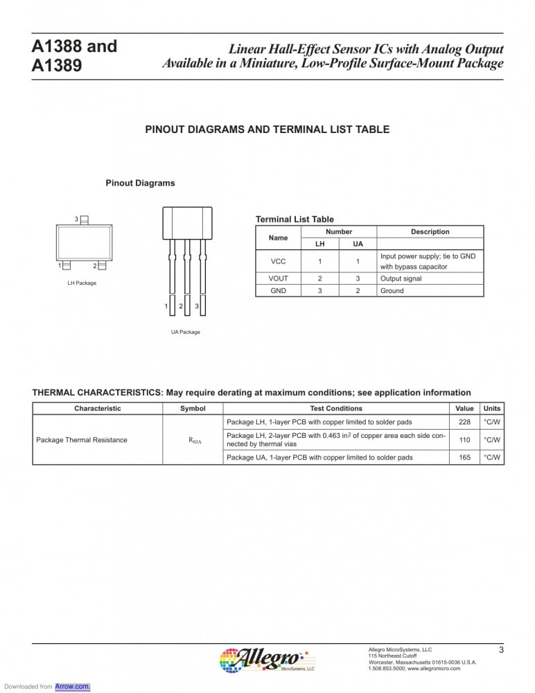 A1389 datasheet page 3