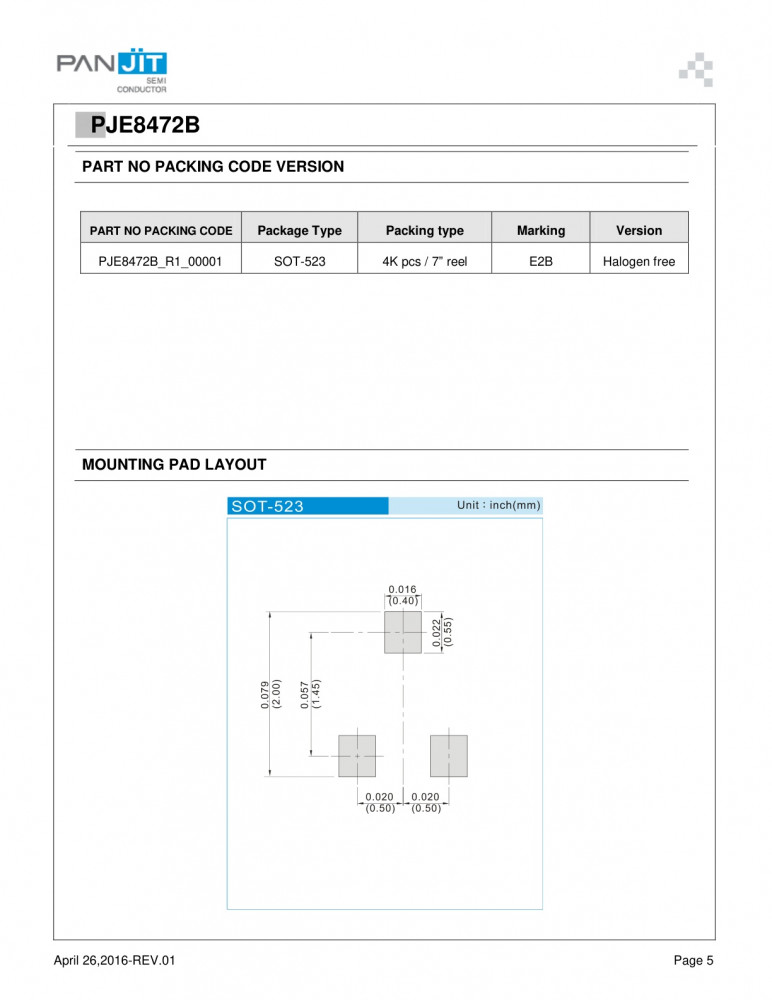 PJE8472B datasheet page 5
