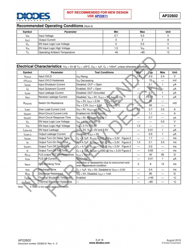 AP22802 datasheet page 3