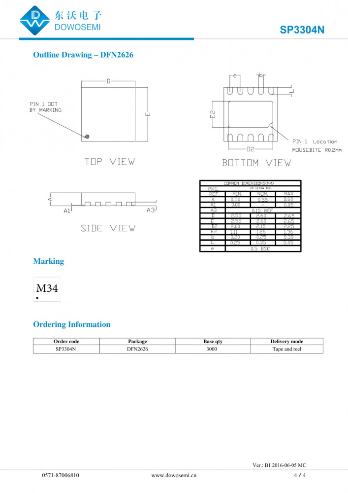 SP3304N datasheet page 4