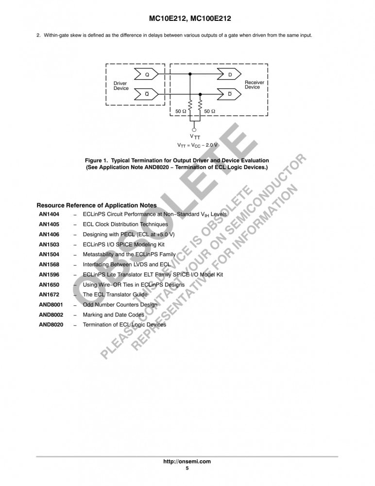 MC10E212FN datasheet page 5