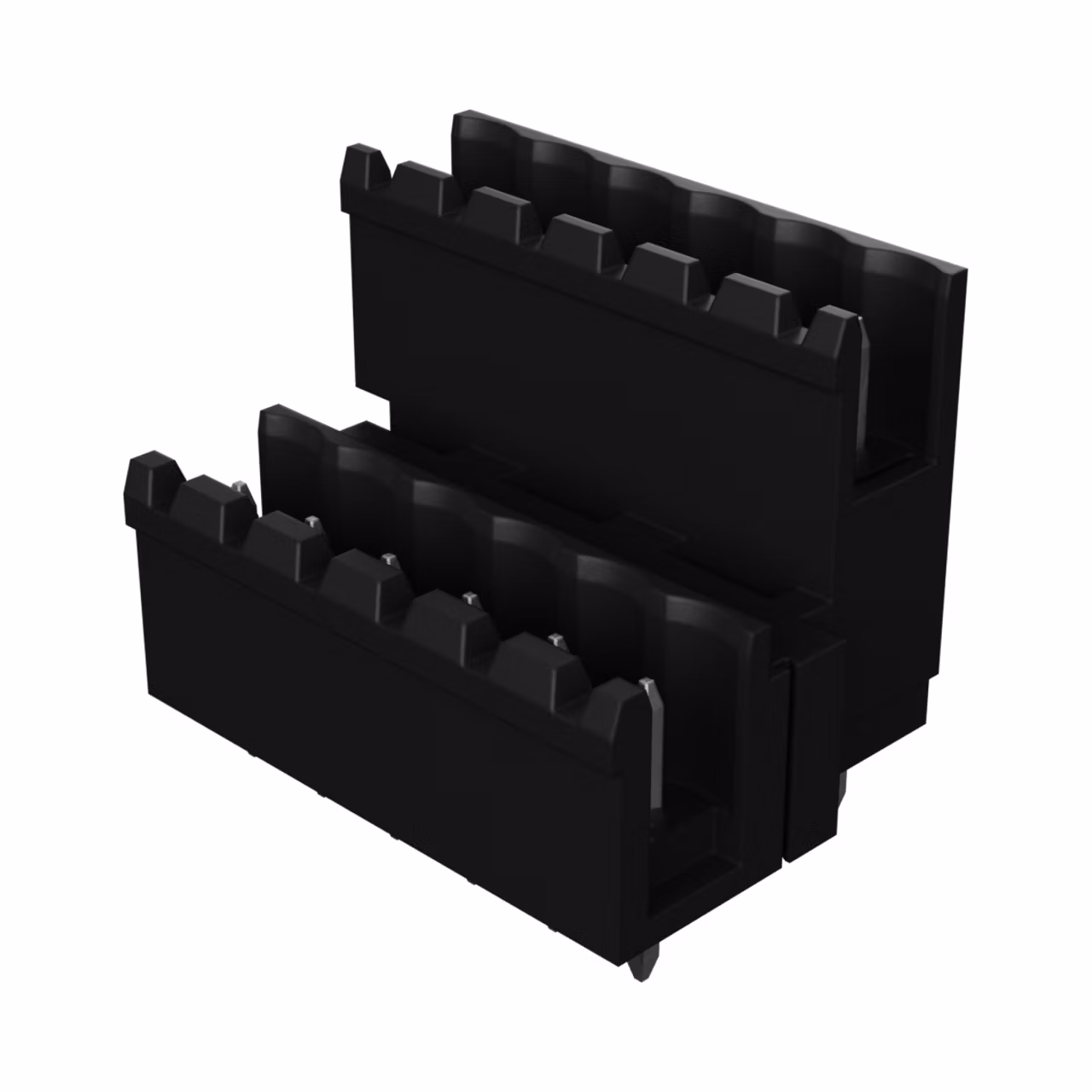 5.00mm Pitch Eurostyle Vertical Dual Level PCB Header, Open Ends, 12 Circuits for sale