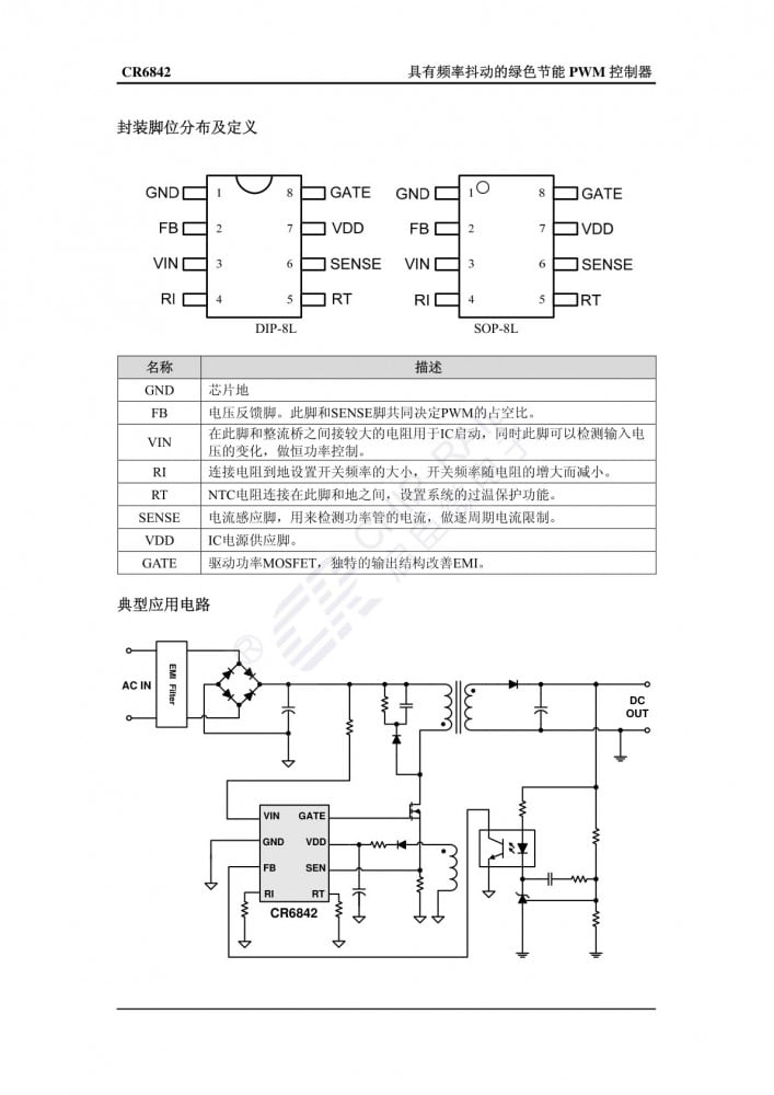 CR6842 datasheet page 2