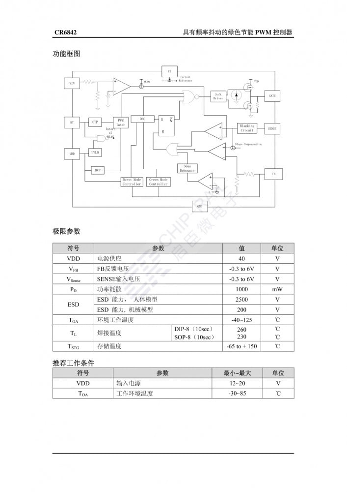CR6842 datasheet page 3