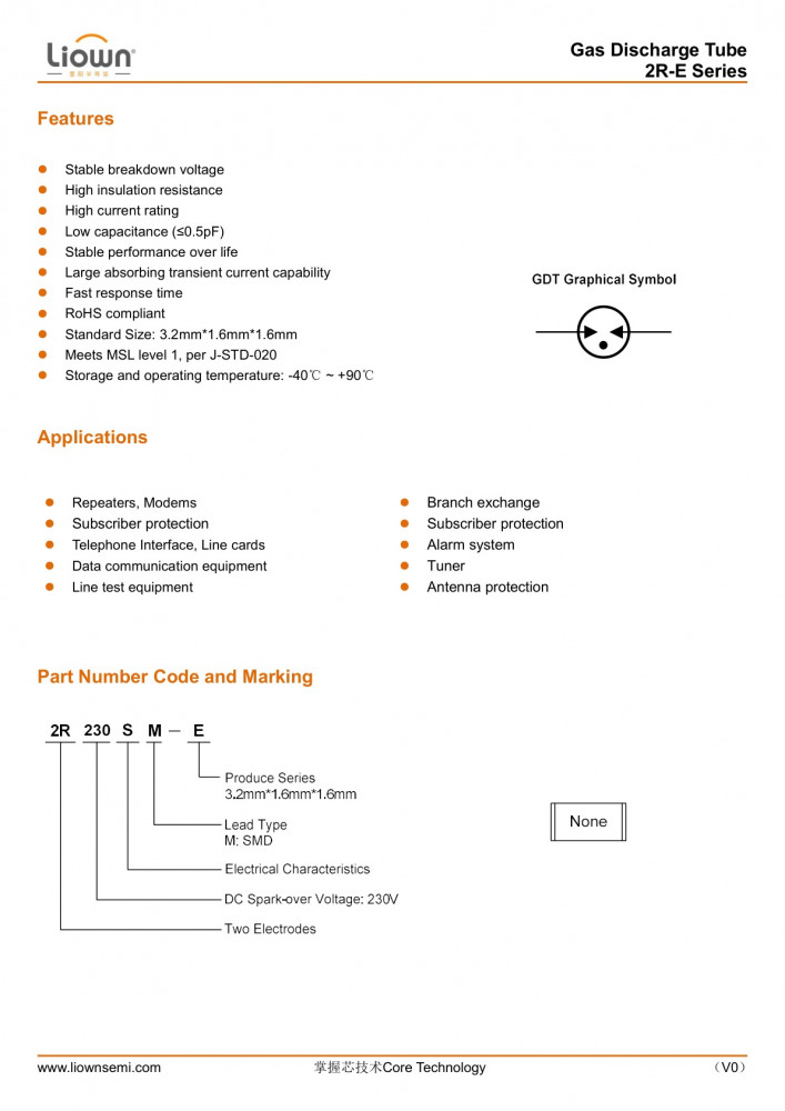 Liown 2R150SM-E datasheet page 1