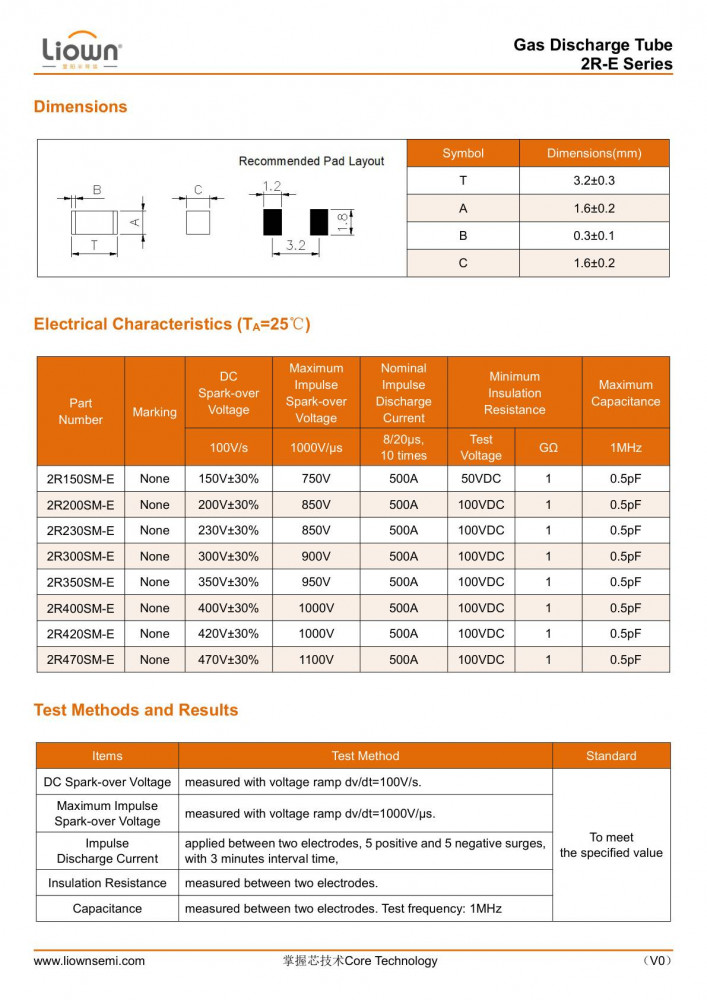 Liown 2R150SM-E datasheet page 2