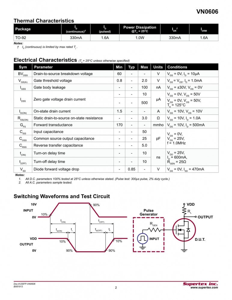 VN0606L-G datasheet page 2