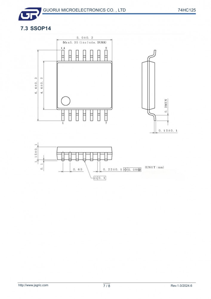 74HC125 datasheet page 7