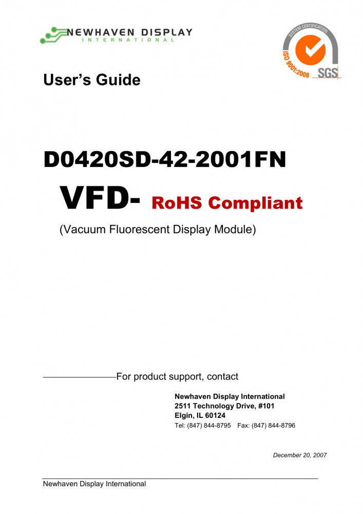 D0420SD-42-2001FN datasheet page 1