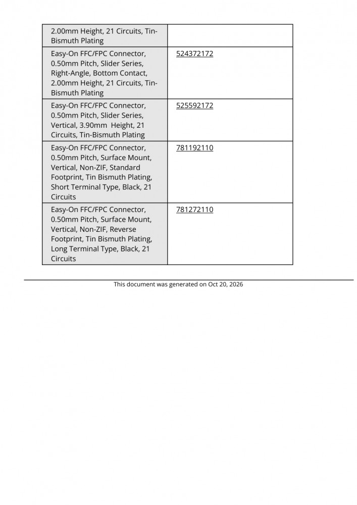 Technical document image 3 for MOLEX 151660903