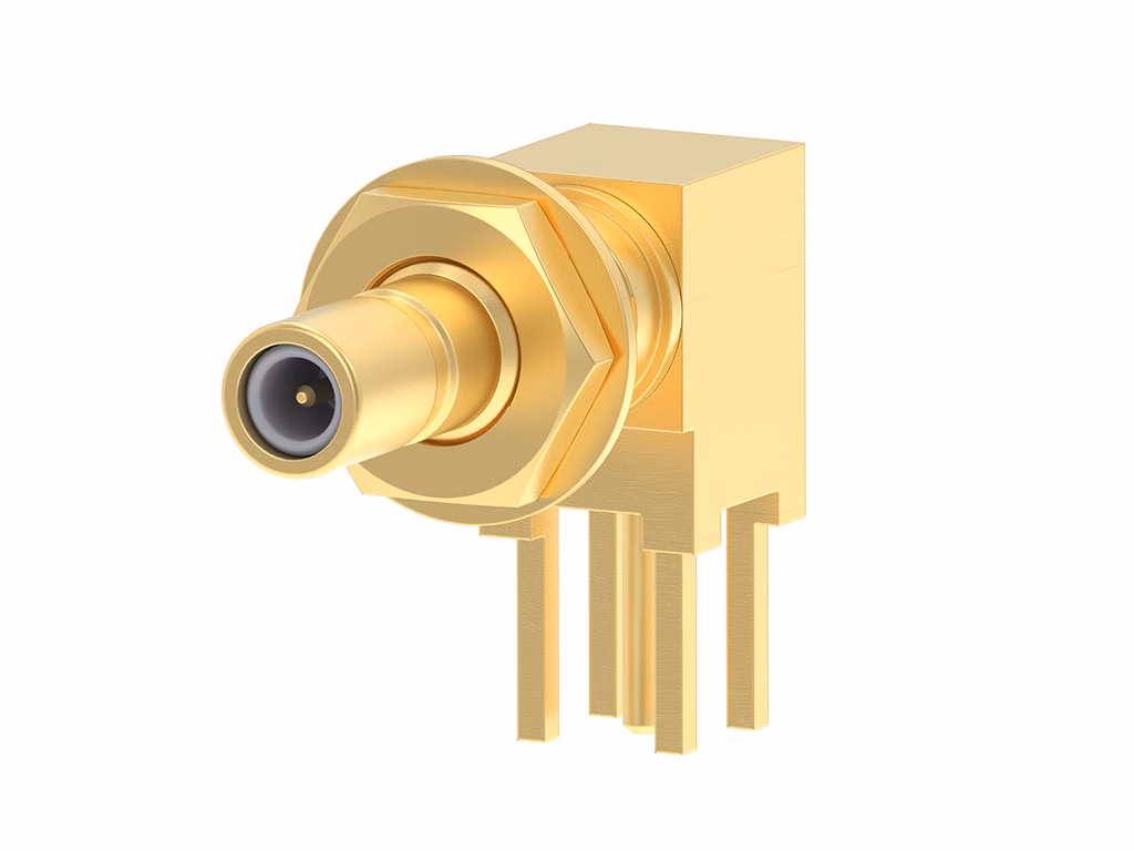 MCX Jack, Straight, PCB Receptacle, Edge Mount, Solder, Brass Body, 0.12µm Gold (Au) Plating, Tape and Reel, 50 Ohms