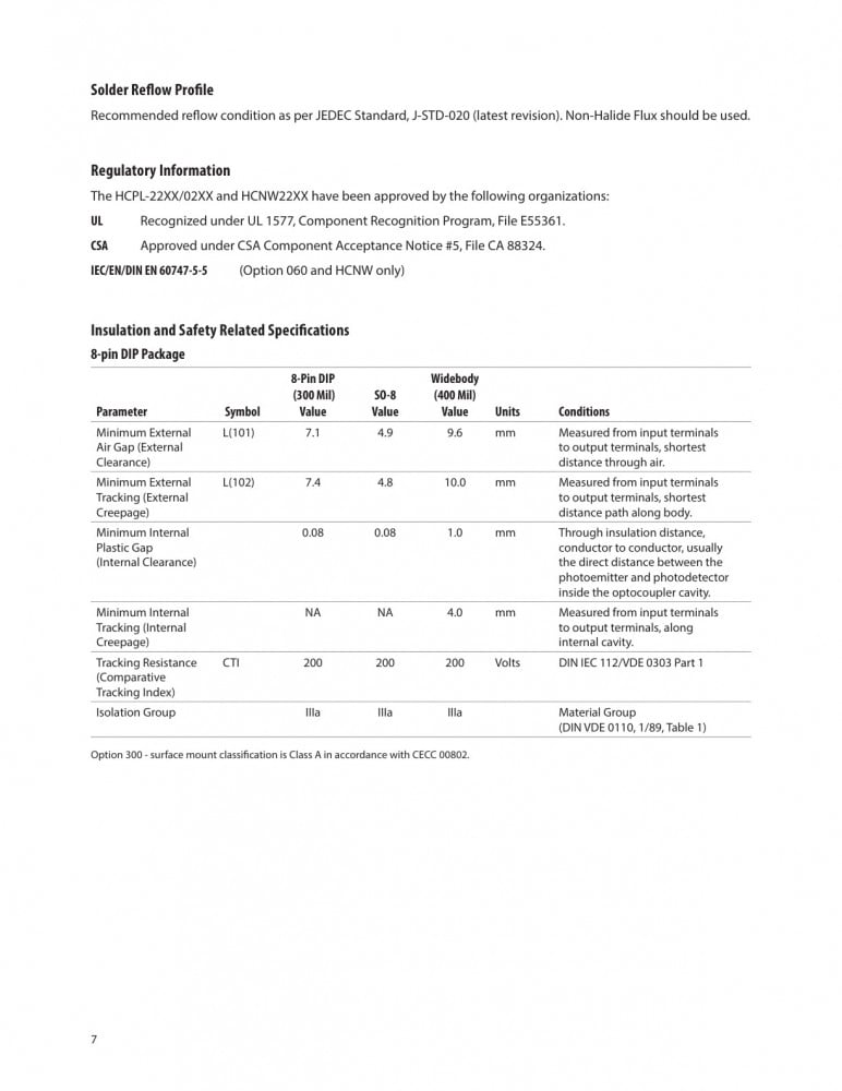 HCPL-0211 datasheet page 7