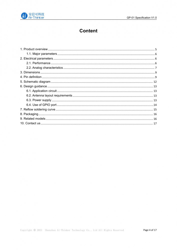 GP-01 specification document page 4