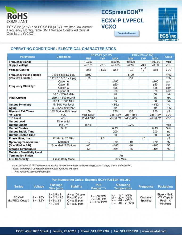 ECXV-P37C2M-456.960 technical document page 1