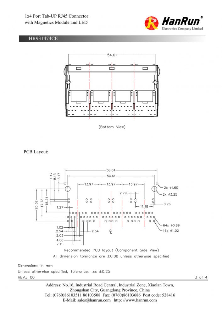 HR931474CE datasheet page 3