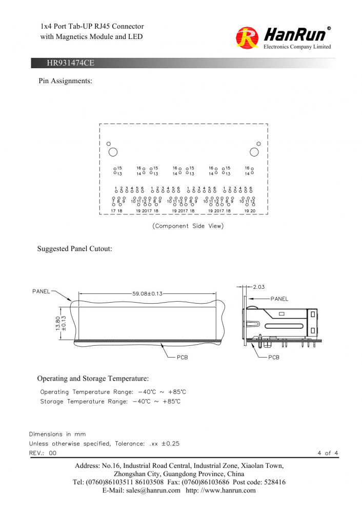HR931474CE datasheet page 4