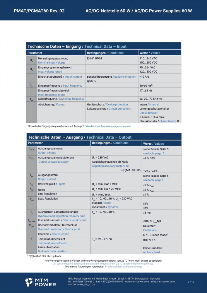 MTM Power PCMAT60 datasheet page 3
