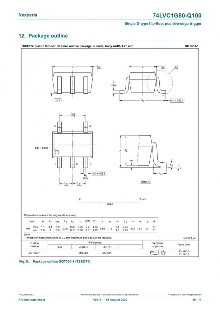 74LVC1G80GW-Q100 datasheet page 10