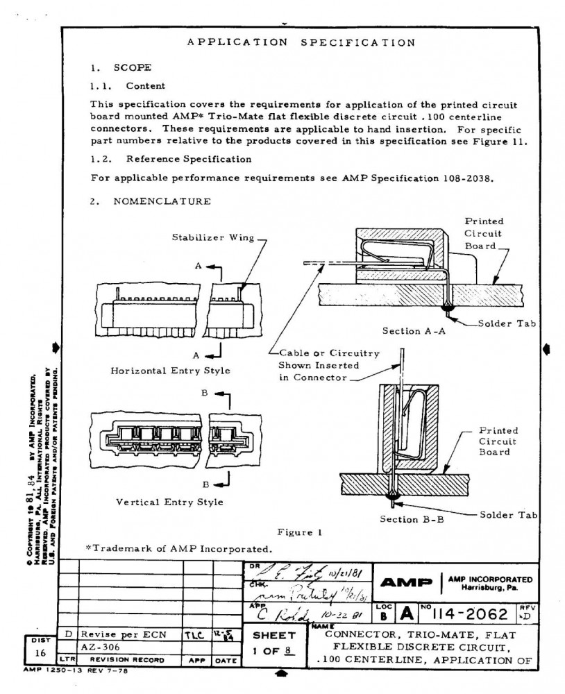 AMP Trio-Mate application specification page 1