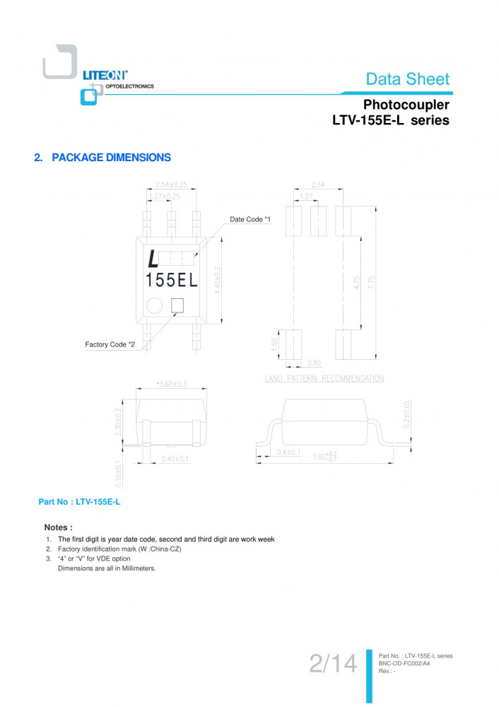 LTV-155E-L datasheet page 2