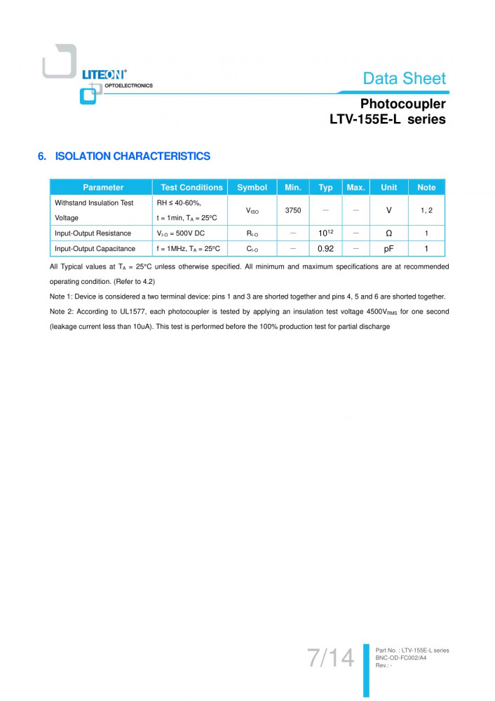 LTV-155E-L datasheet page 7