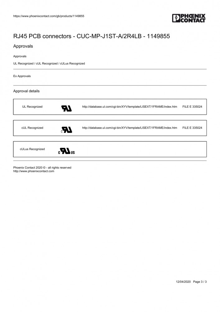 Phoenix Contact 1149855 technical document page 3