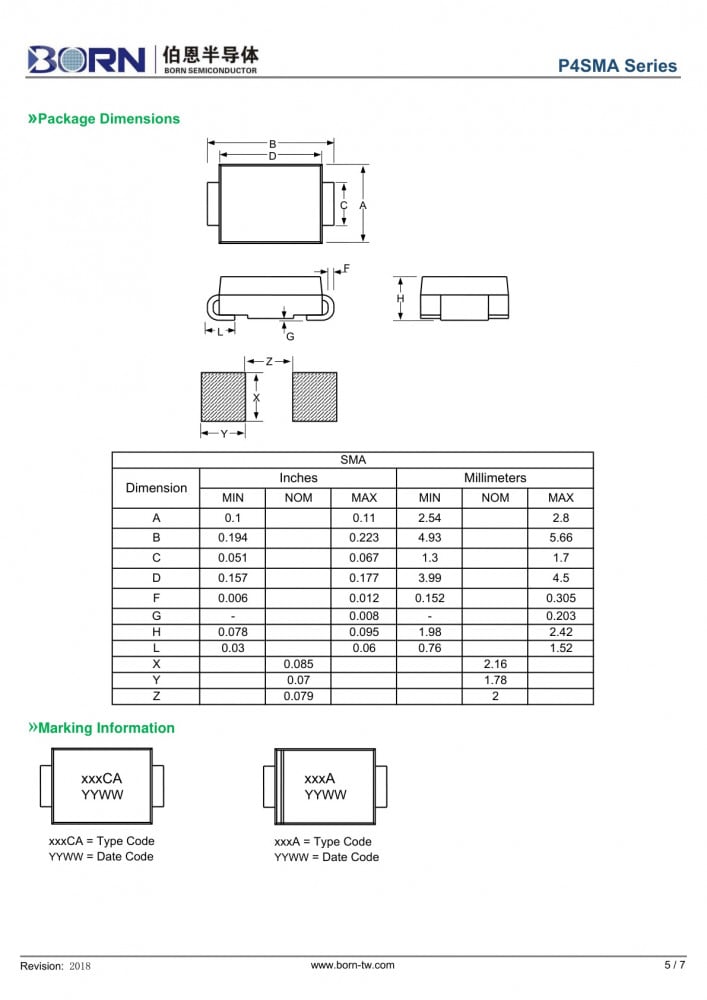 P4SMA6.8CA datasheet page 5