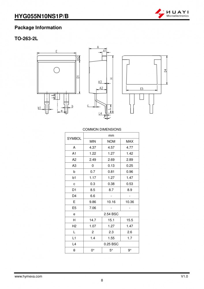 HYG055N10NS1P datasheet page 8