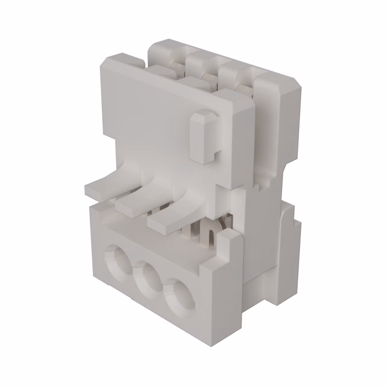 Appli-Mate RAST 2.5 Female Connector, 2.50mm Pitch, 3 Circuits, Positions A, B & C Removed, Open Endwalls for sale