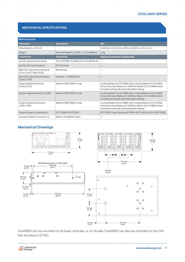 CoolX600 technical document page 7