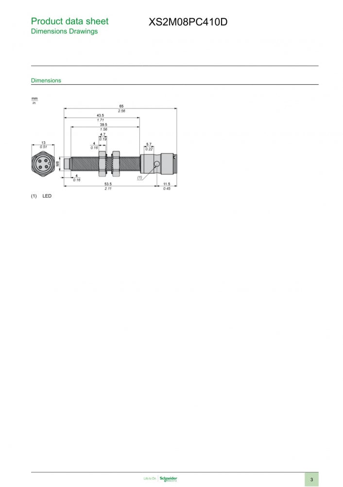 XS2M08PC410D technical document page 3