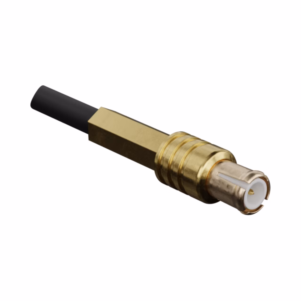 MCX Plug, Straight, Crimp, RG-174, RG-188 and RG-316 Cable, Brass Body, Gold (Au) Plated, 50 Ohms for sale