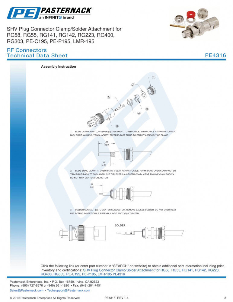 PE4316 datasheet page 3
