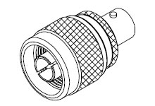N Jack Bulkhead-to-MCX Jack Between-Series Adapter, Straight, Tray, 50 Ohms
