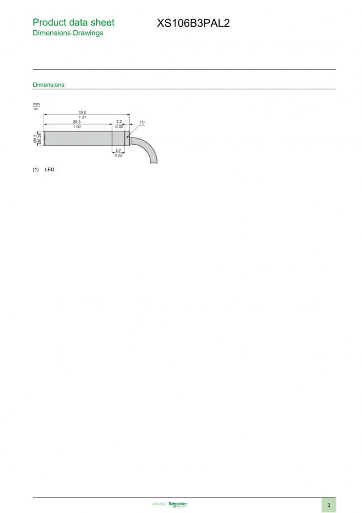 XS106B3PAL2 technical document page 3