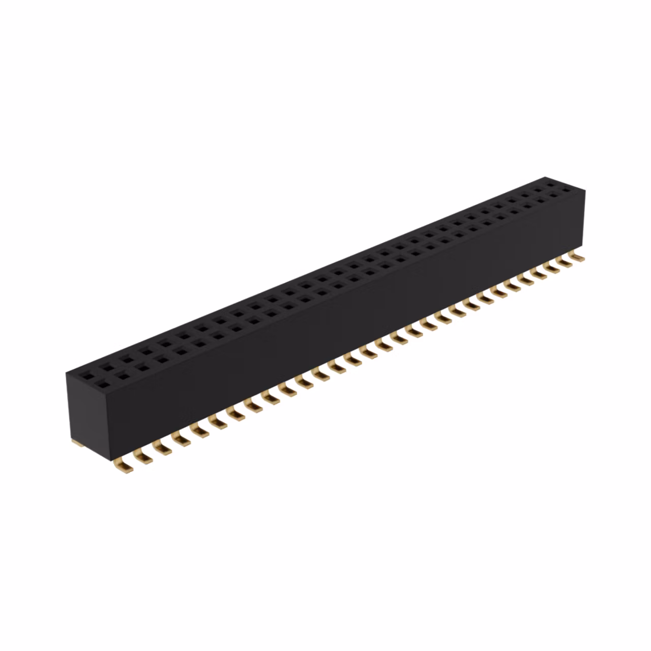 1.27mm Pitch Board-to-Board Receptacle, Dual Row, Vertical, Surface Mount, 0.25µm Gold (Au) Plating, without Kapton Tape, 60 Circuits, Tube,  Lead-Free for sale