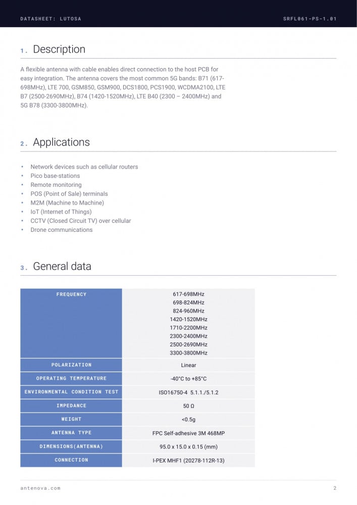 SRFL061 datasheet page 3