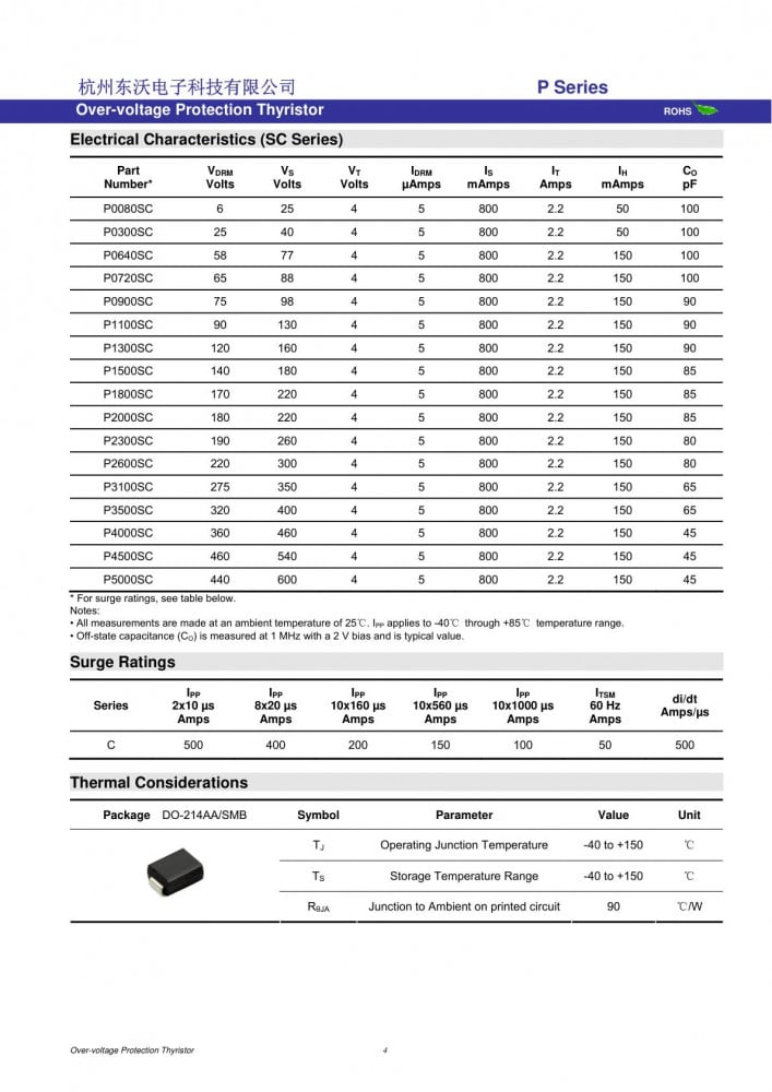 DOWO P2300SB datasheet page 4