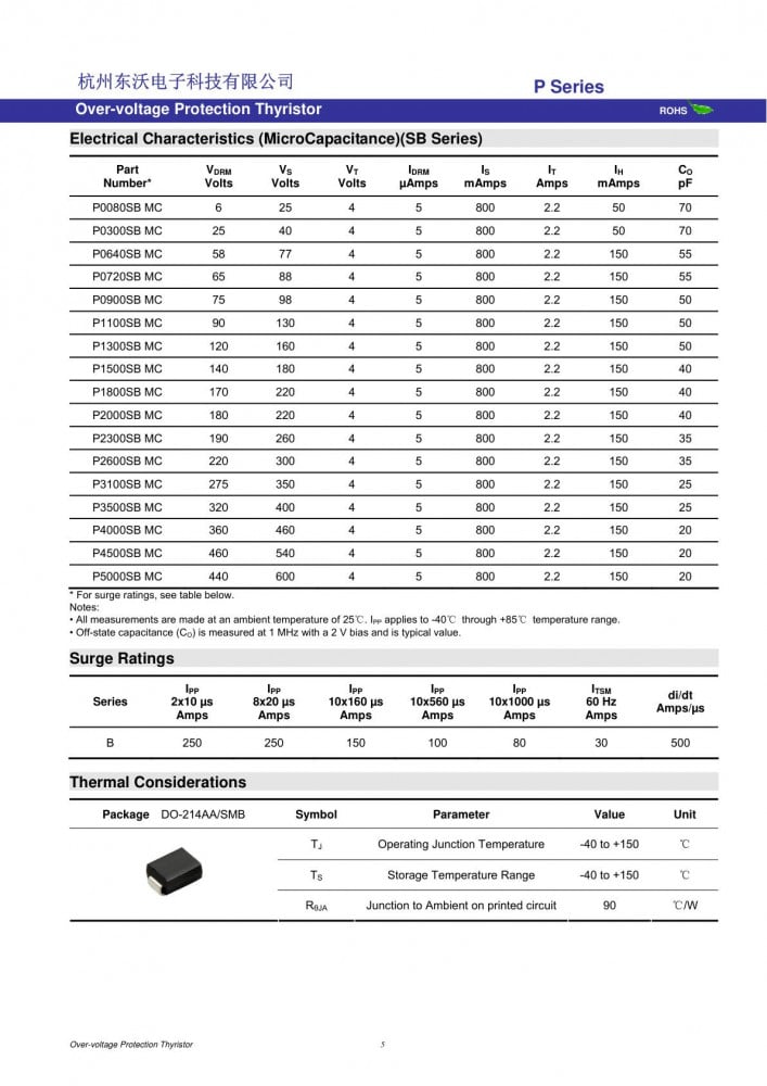 DOWO P2300SB datasheet page 5