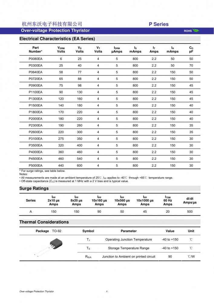 DOWO P2300SB datasheet page 8