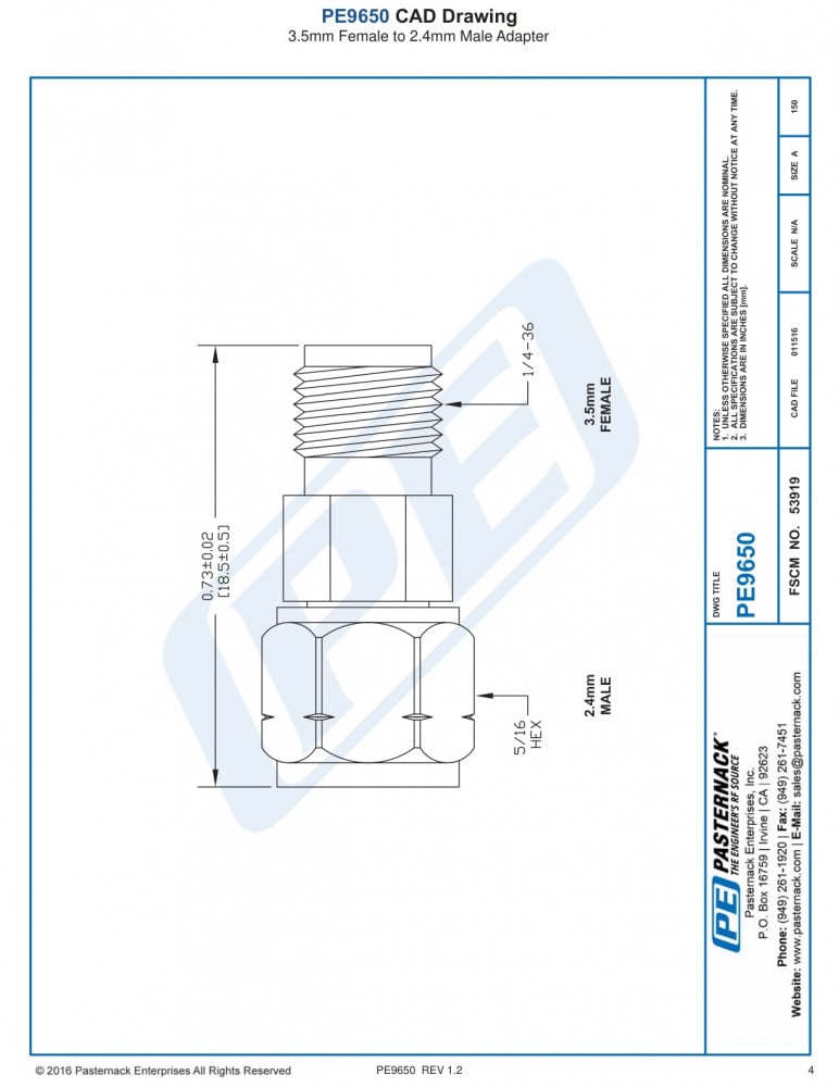PE9650 datasheet page 4