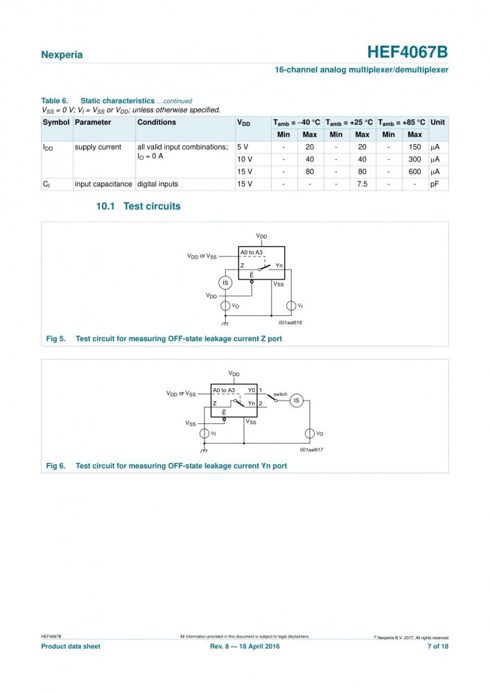 HEF4067BT datasheet page 7