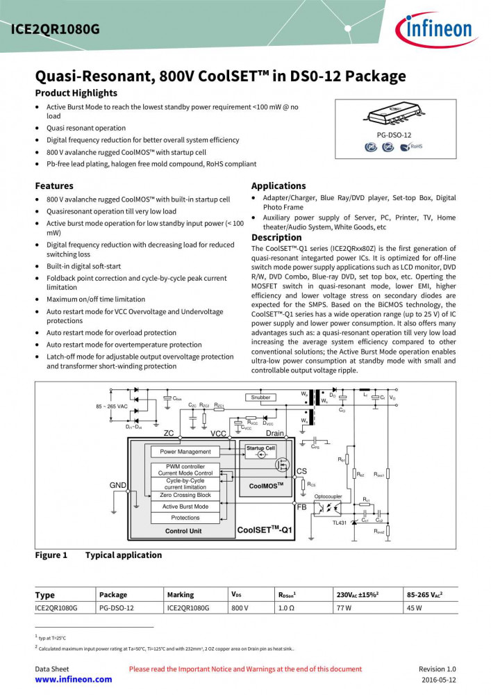 ICE2QR1080G document page 1