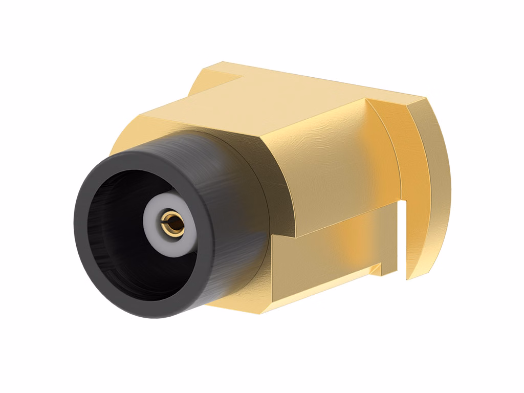 MCX Jack, Straight, PCB Receptacle, Through Hole, Brass Body, Gold (Au) Plated, 2.75mm Leg Length, Tray, 50 Ohms